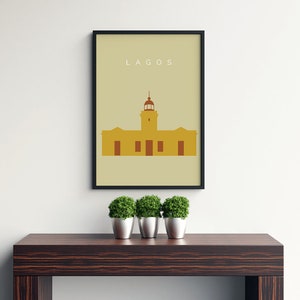 Lagos Vintage Travel Posters, Ponta Da Piedade Lighthouse Art Deco ...