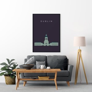 Dublin Retro Travel Posters, Trinity College, City Prints, Dublin City ...