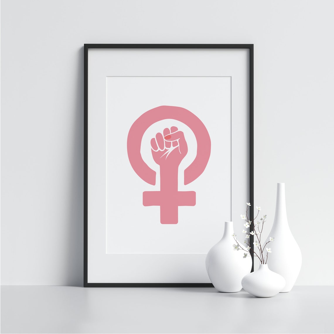 Girl Power symbol Feminist Gift Inspiring Woman Print | Etsy