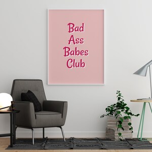 Bad Ass Babes Club Girls Quote Feminist Gift Inspiring - Etsy