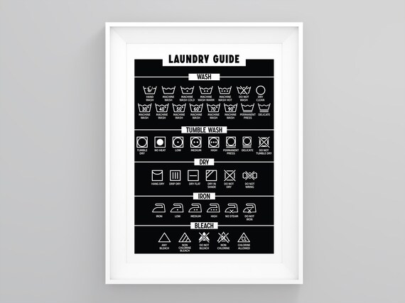 Laundry Guide Abstract Wall Decor Home Wall Art Modern Art | Etsy