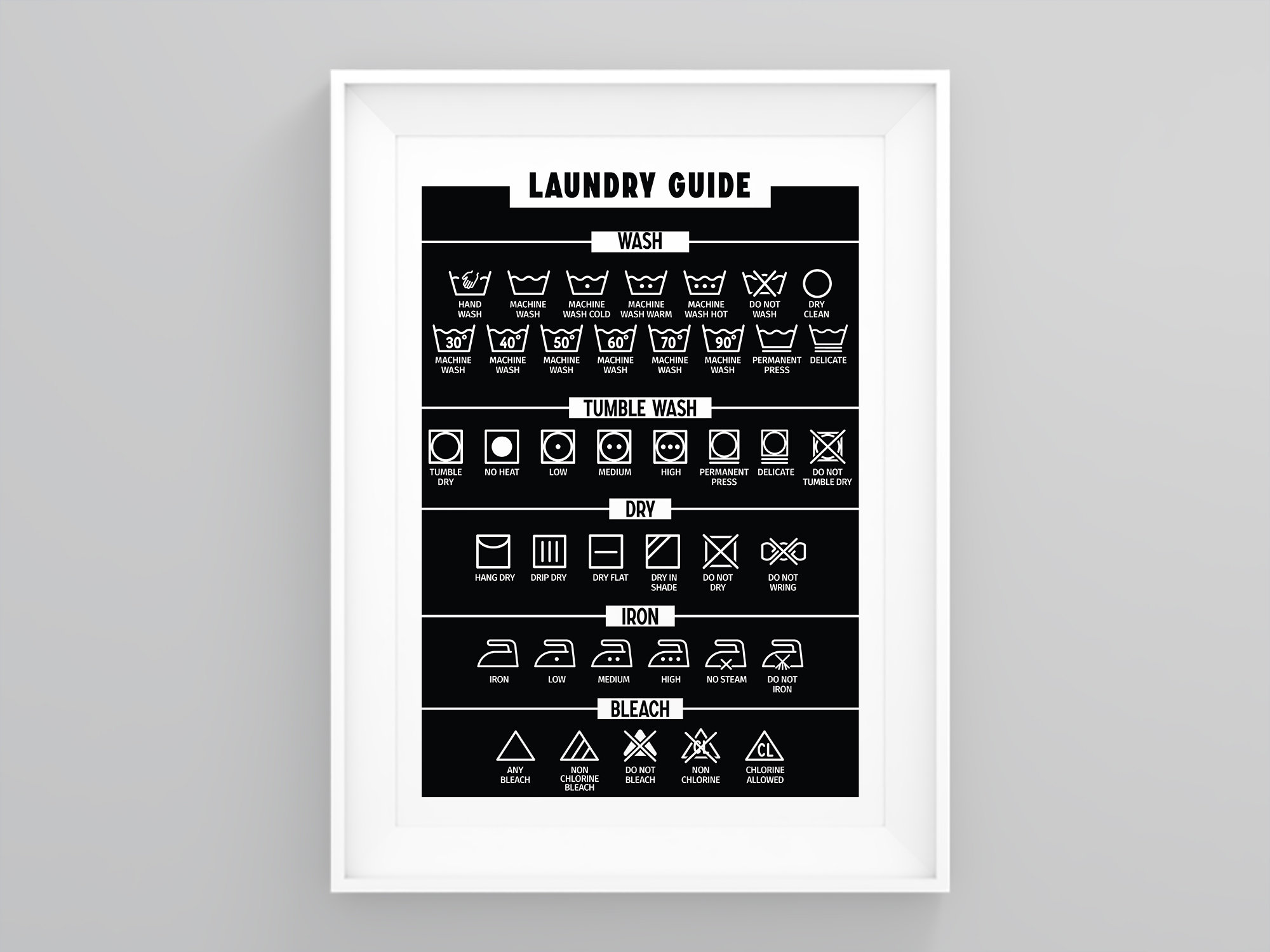 Laundry Guide Abstract Wall Decor Home Wall Art Modern Art | Etsy