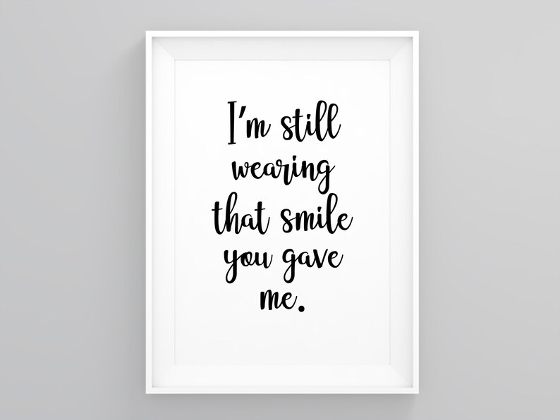 I Am Still Wearing That Smile You Gave Me Bedroom Decor - Etsy