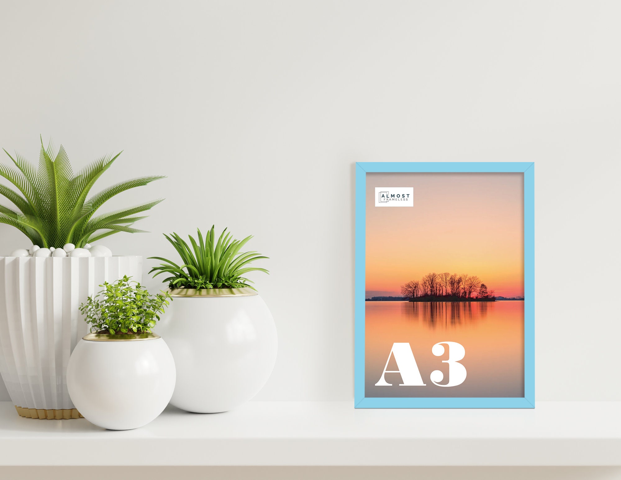 Light Blue Photo Frame A5 A4 A3 A2 Light Blue Picture | Etsy