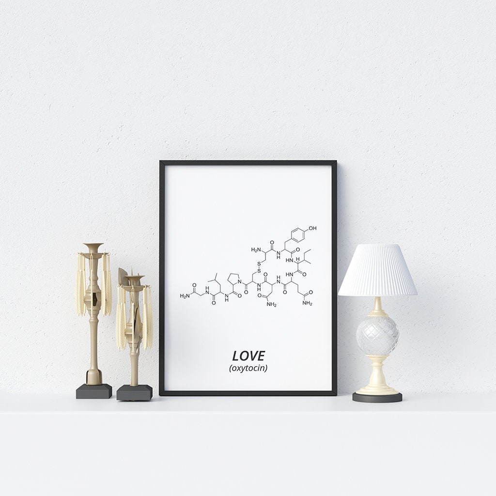 Love Molecule Poster Science Wall Decor Chemistry Art Nerd | Etsy