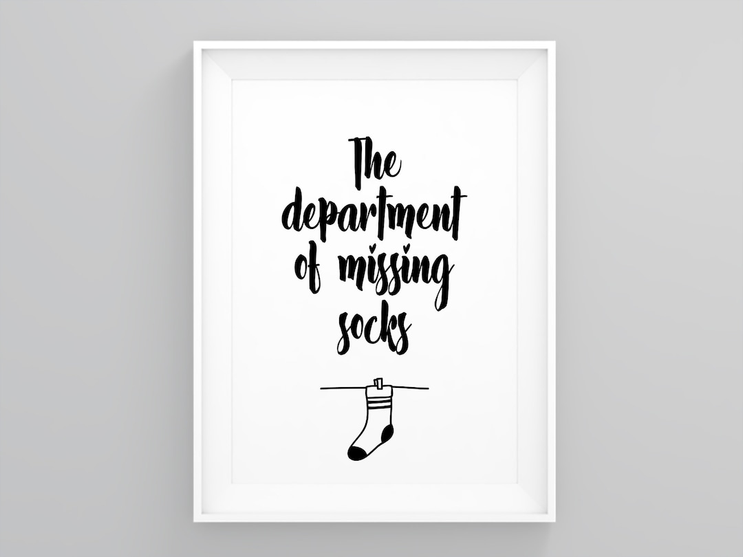 The Department of Missing Socks, Wall Art Print, Prints Framed, Home ...