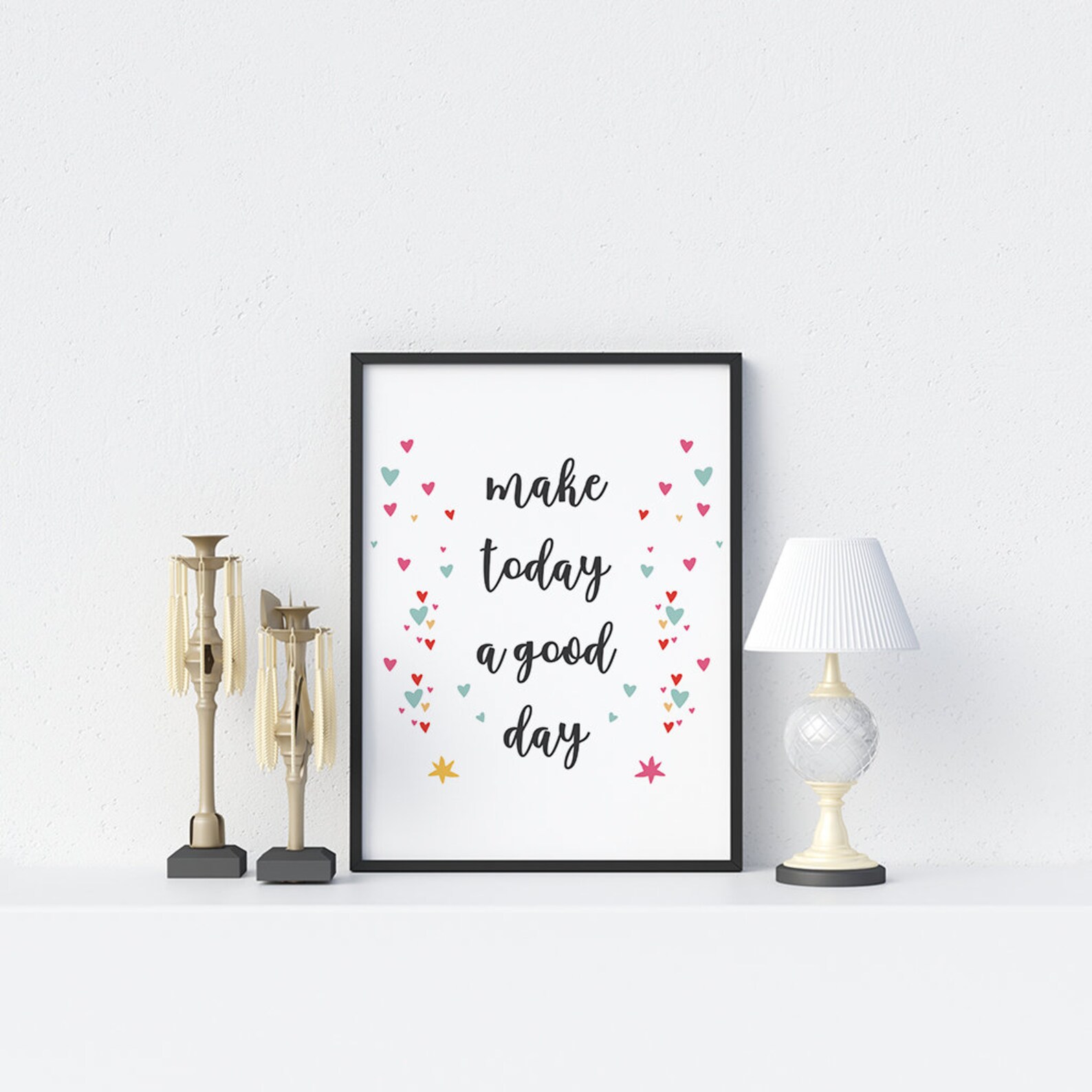 Make Today a Good Day Typography Print Wall Art Print | Etsy