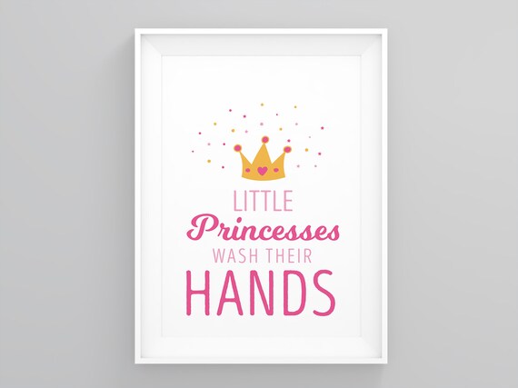 Little Princess Wash Their Hands Washroom Funny Print | Etsy