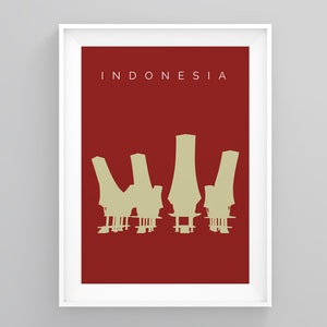 Indonesia Travel Print, Tana Toraja Indonesia Travel Poster, Indonesia ...