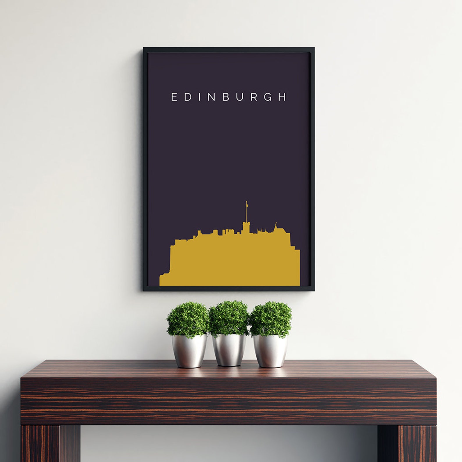 Edinburgh Vintage Travel Posters Edinburg Castle Travel Wall | Etsy