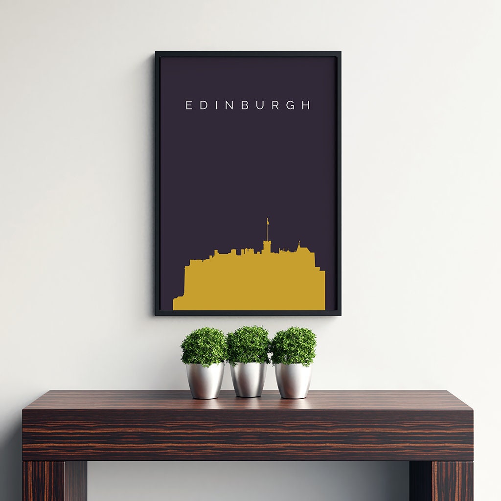 Edinburgh Vintage Travel Posters Edinburg Castle Travel Wall - Etsy