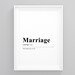 Marriage Dictionary Art Modern Art Print Minimalist Wall - Etsy