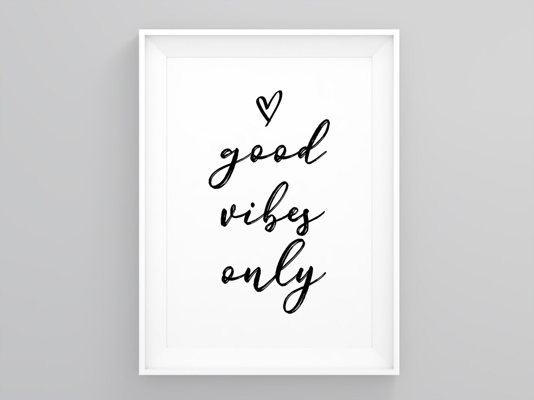Good Vibes Only, Gift for Boss, Hard Work Print, Hustle Wall Art ...