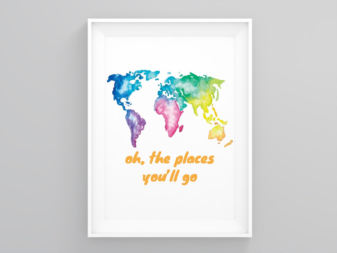Oh, the Places Youll Go, Travel Poster, Christmas Gifts, Travel Gift ...