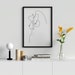 Female Form Line Drawing Wall Art Large Poster Framed Scandi - Etsy