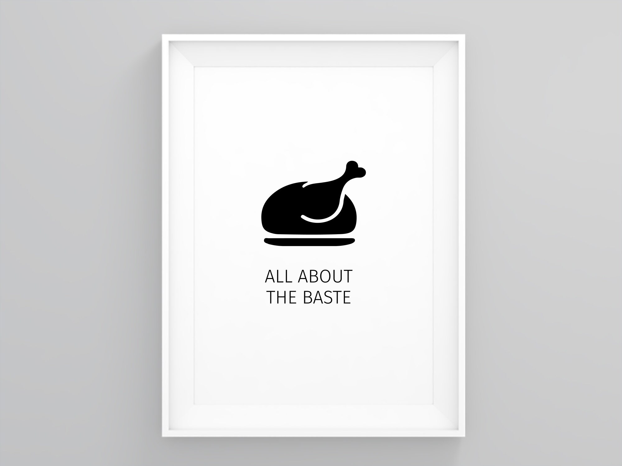 All About the Baste Funny Kitchen Pun Art Print Kitchen - Etsy