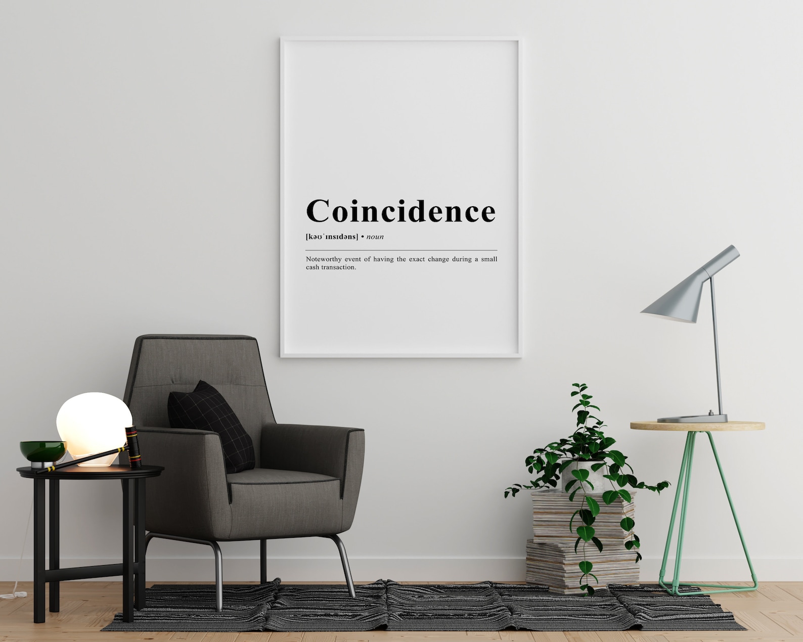Coincidence Definition Wall Art Poster Print Quote Print - Etsy
