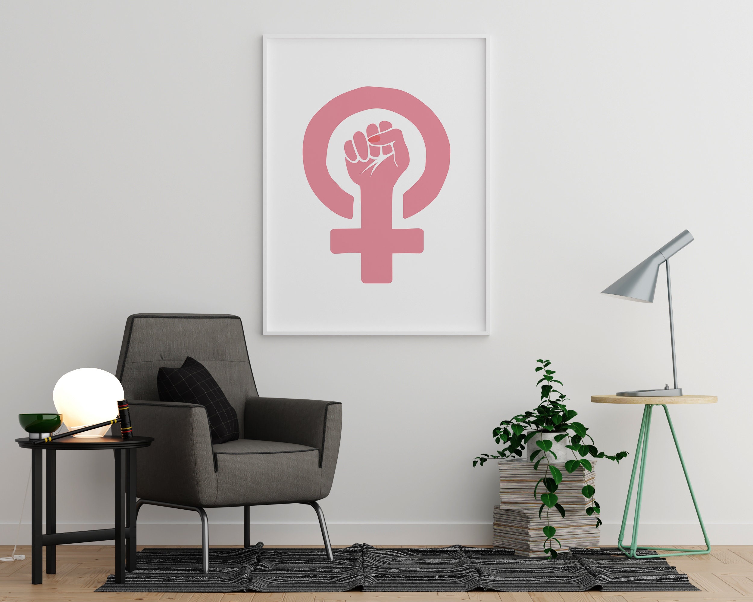 Girl Power symbol Feminist Gift Inspiring Woman Print | Etsy