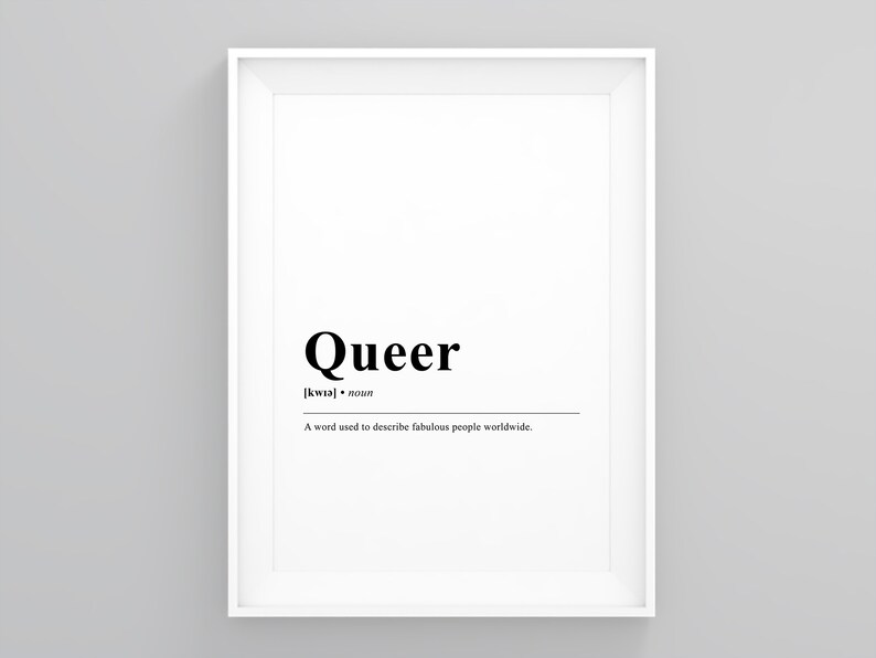 Queer Definition Wall Art Wall Art Print Apartment Decor | Etsy UK