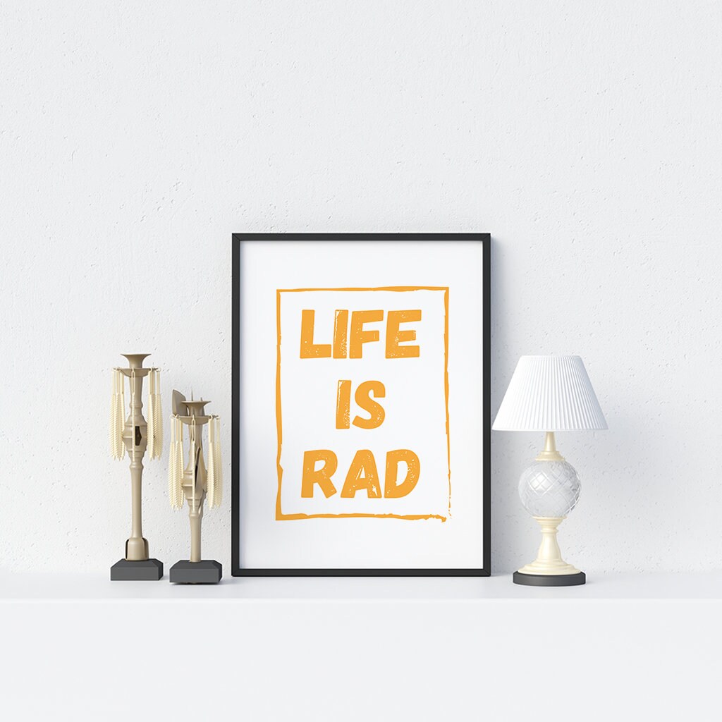 Life is Rad Gift Ideas for Women Gifts for Him Motivation | Etsy
