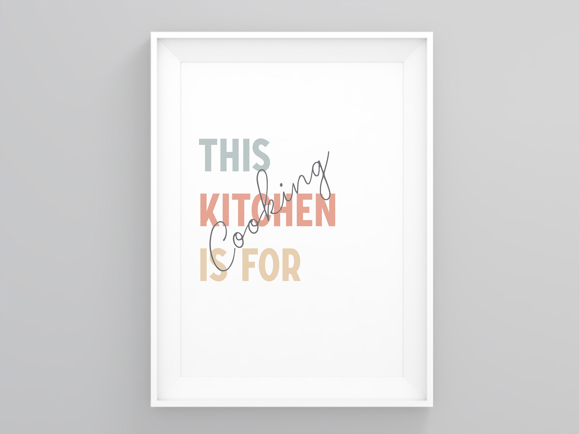 The Kitchen is for Cooking Kitchen Posters Cooking Prints | Etsy