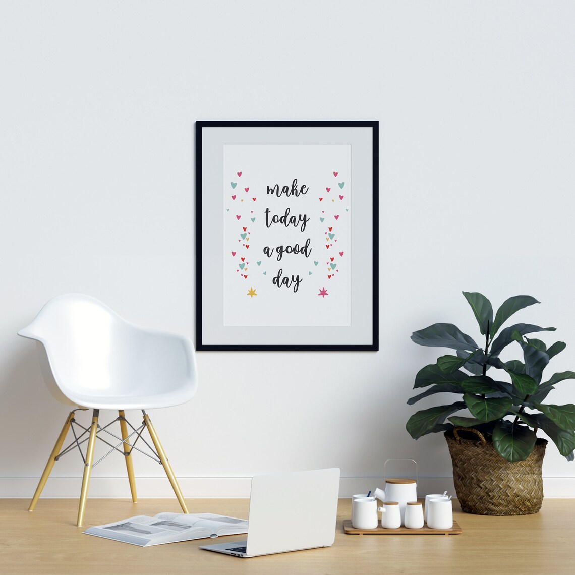 Make Today a Good Day Typography Print Wall Art Print | Etsy