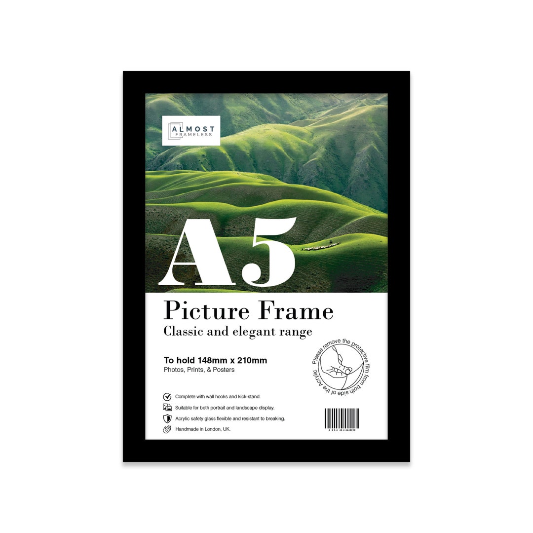 A5 Black Picture Frame A5 Frame With Mount for A6 Print - Etsy