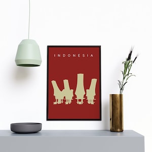 Indonesia Travel Print, Tana Toraja Indonesia Travel Poster, Indonesia ...