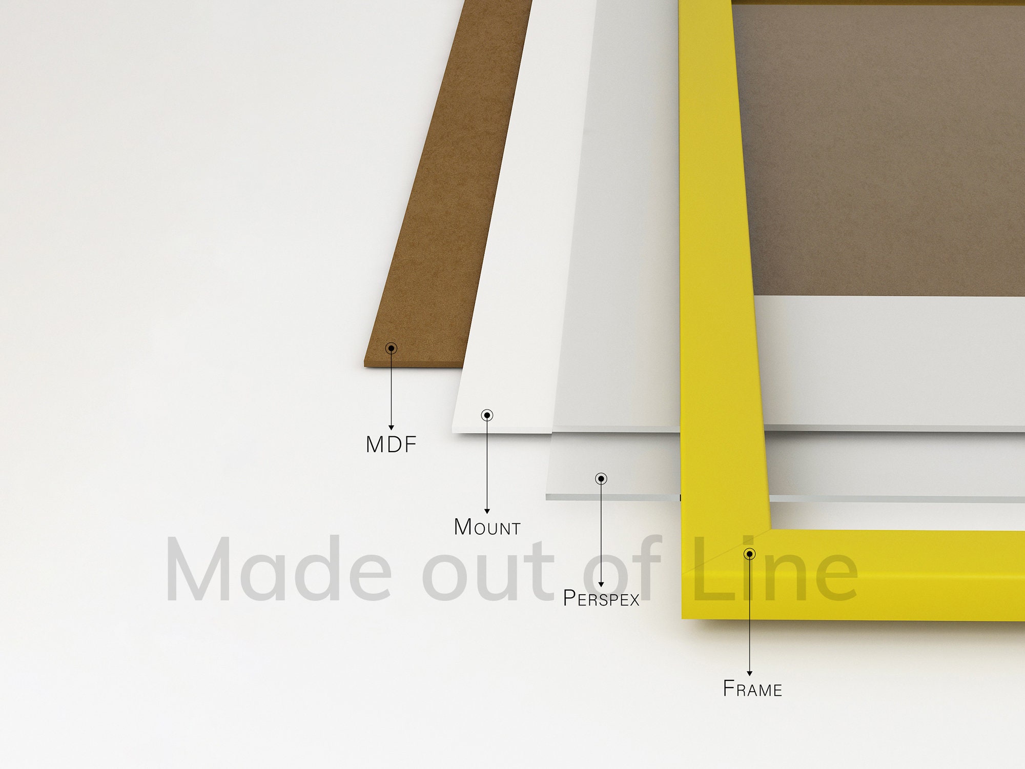 A3 Yellow Picture Frame, A3 Poster Frame, Photo Frame Yellow A3 Size ...