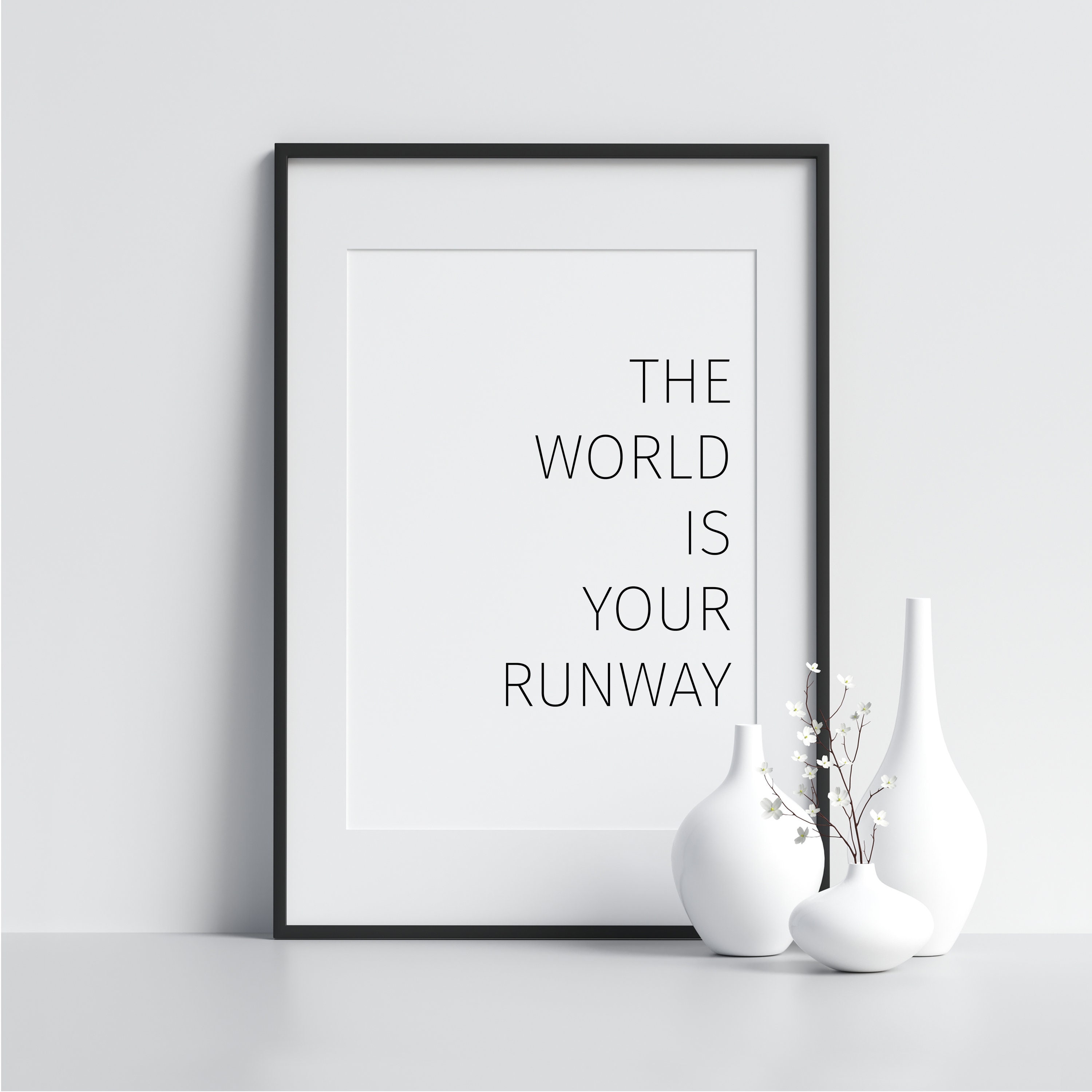 The World is Your Runway Beauty Poster Fashion Wall Art - Etsy
