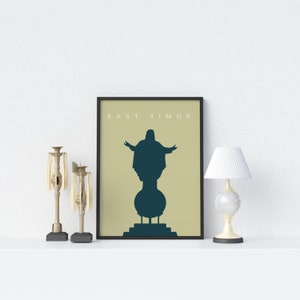 East Timor Travel Wall Art, Cristo Rei Dili East Timor East Timor, Art ...