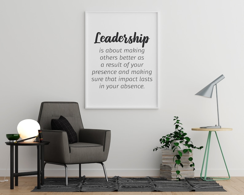 Leadership is About Making Others Better Minimalist Print - Etsy