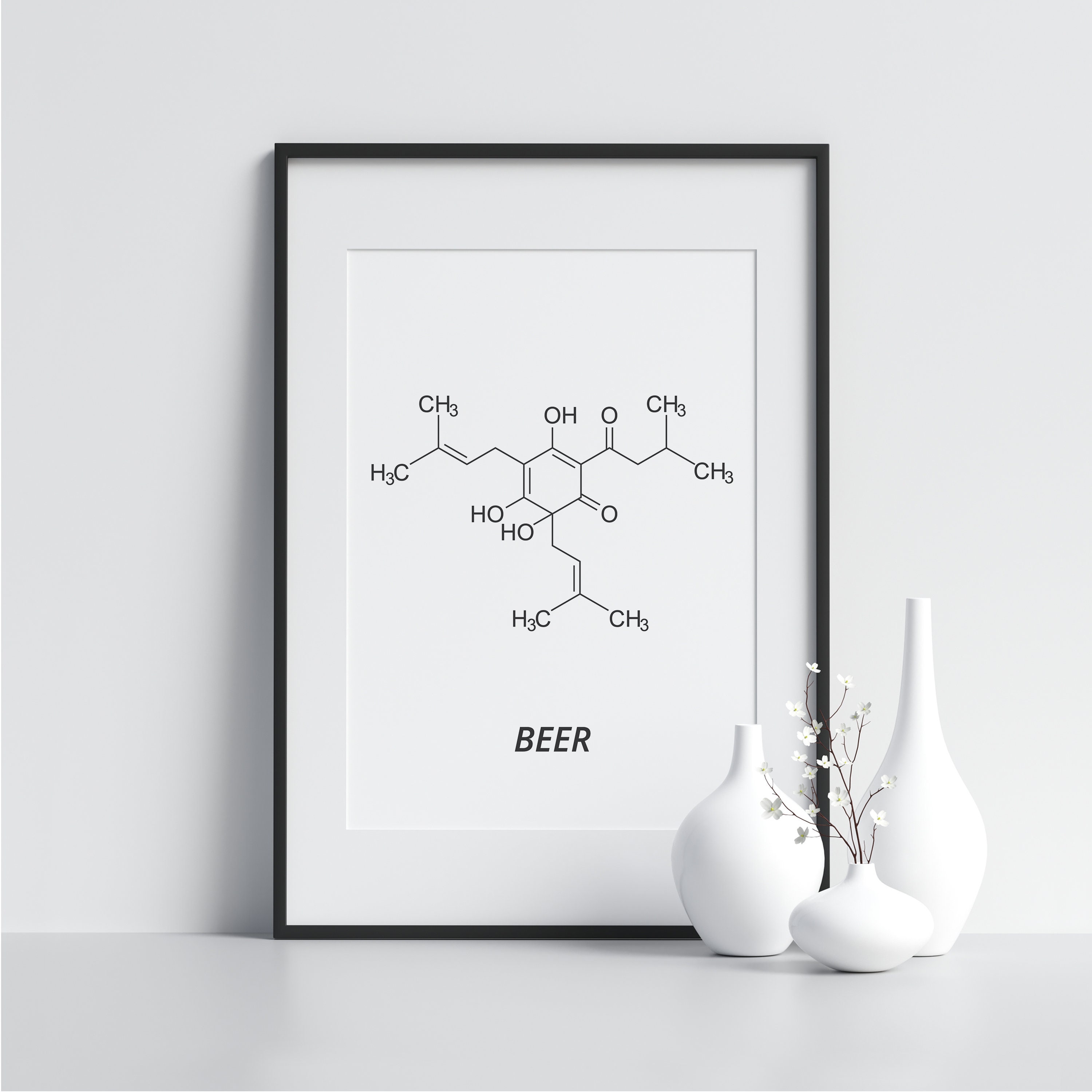 Beer Molecule Print Geek Art Chemistry Art Science Wall - Etsy