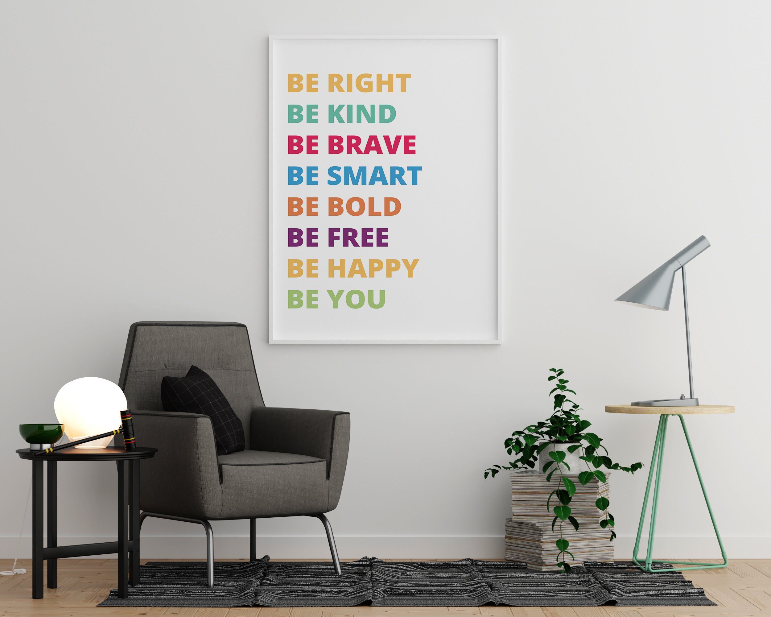Be Right Be Kind Be Brave Be Smart Modern Print New Home | Etsy
