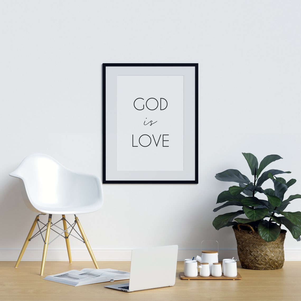 God is Love Love Poster Wedding Print Love Script Love - Etsy