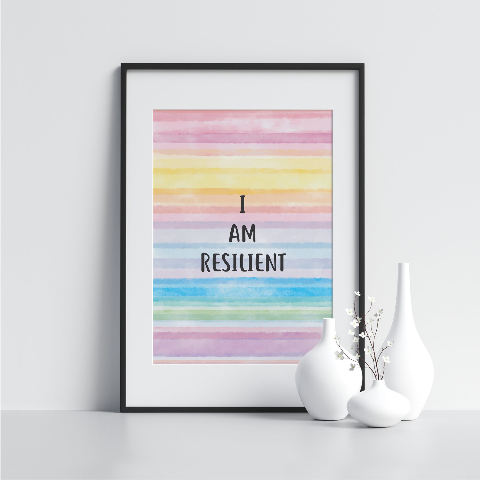 I Am Resilient Home Wall Art Wall Prints Bedroom Wall Art | Etsy