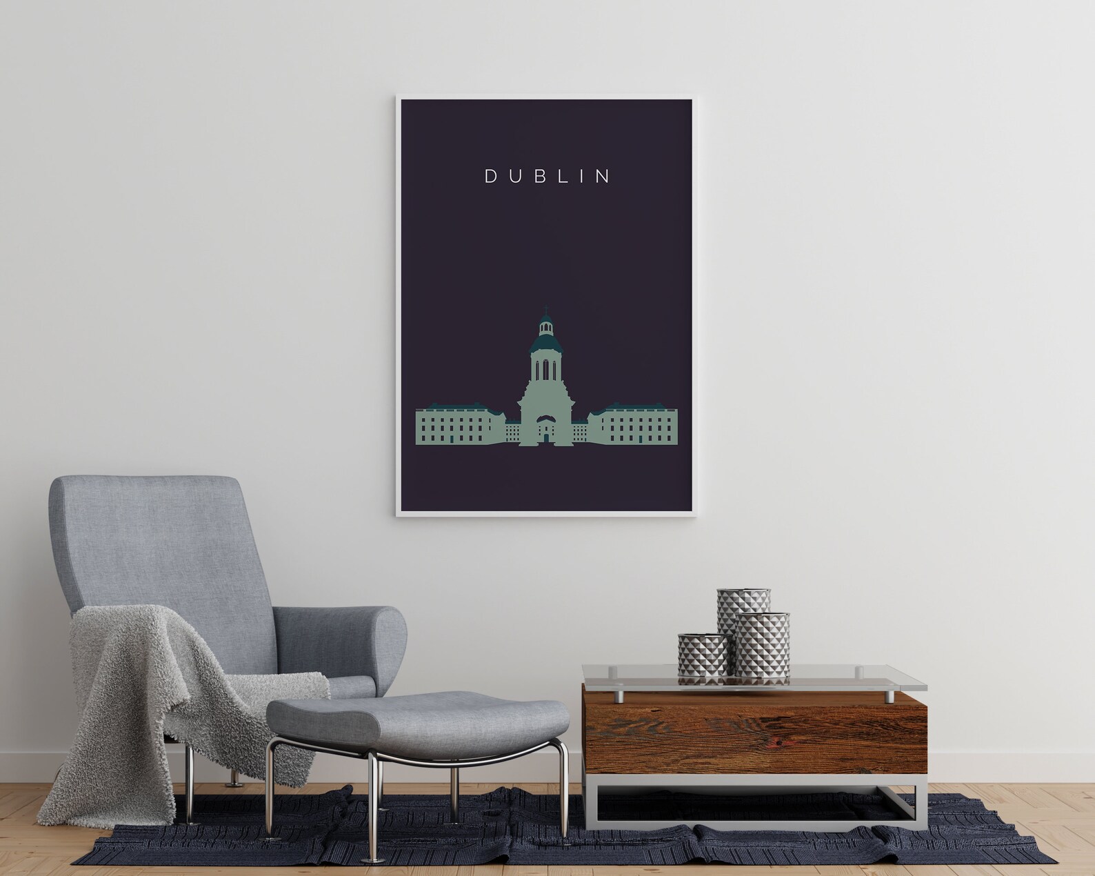 Dublin Retro Travel Posters Trinity College City Prints | Etsy