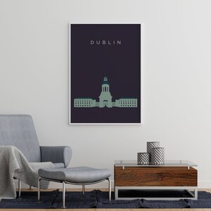 Dublin Retro Travel Posters, Trinity College, City Prints, Dublin City ...