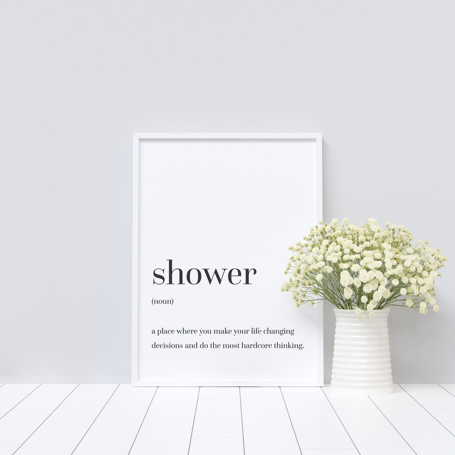 Shower Definition Print, Framed Toilet Print, Framed Bathroom Art ...