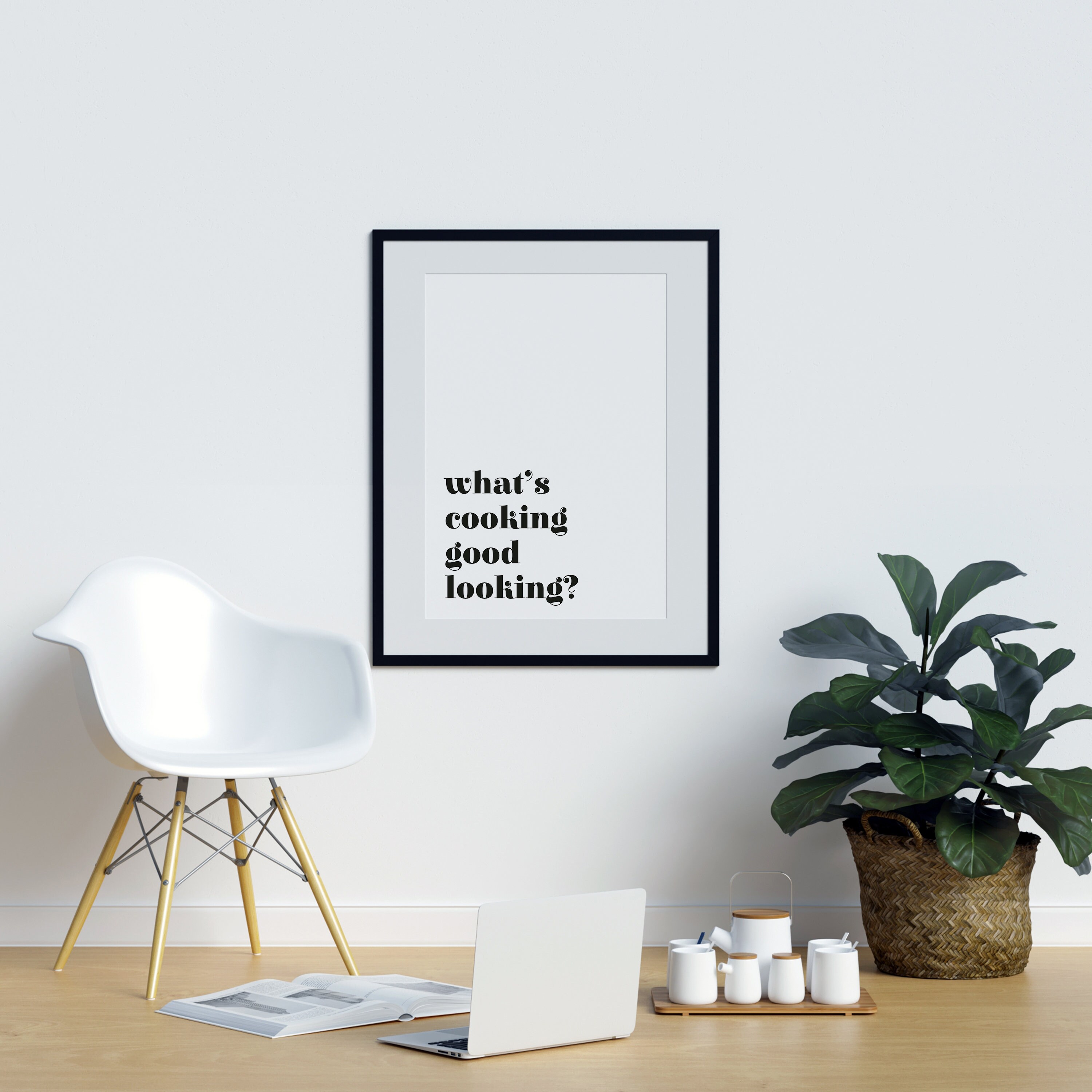 Whats Cooking Good Looking?, Cooking Enthusiasts, Funny Kitchen Print ...