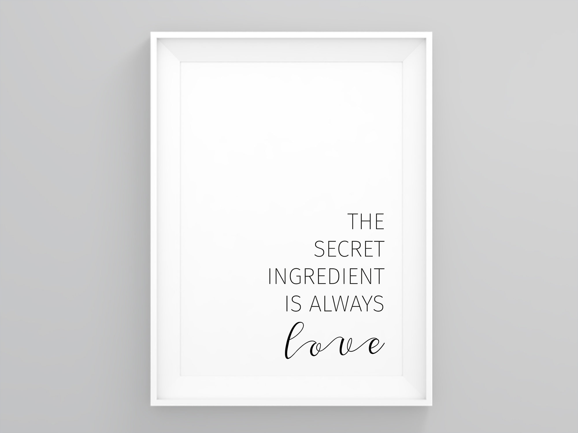 The Secret Ingredient is Always Love. Kitchen Posters | Etsy