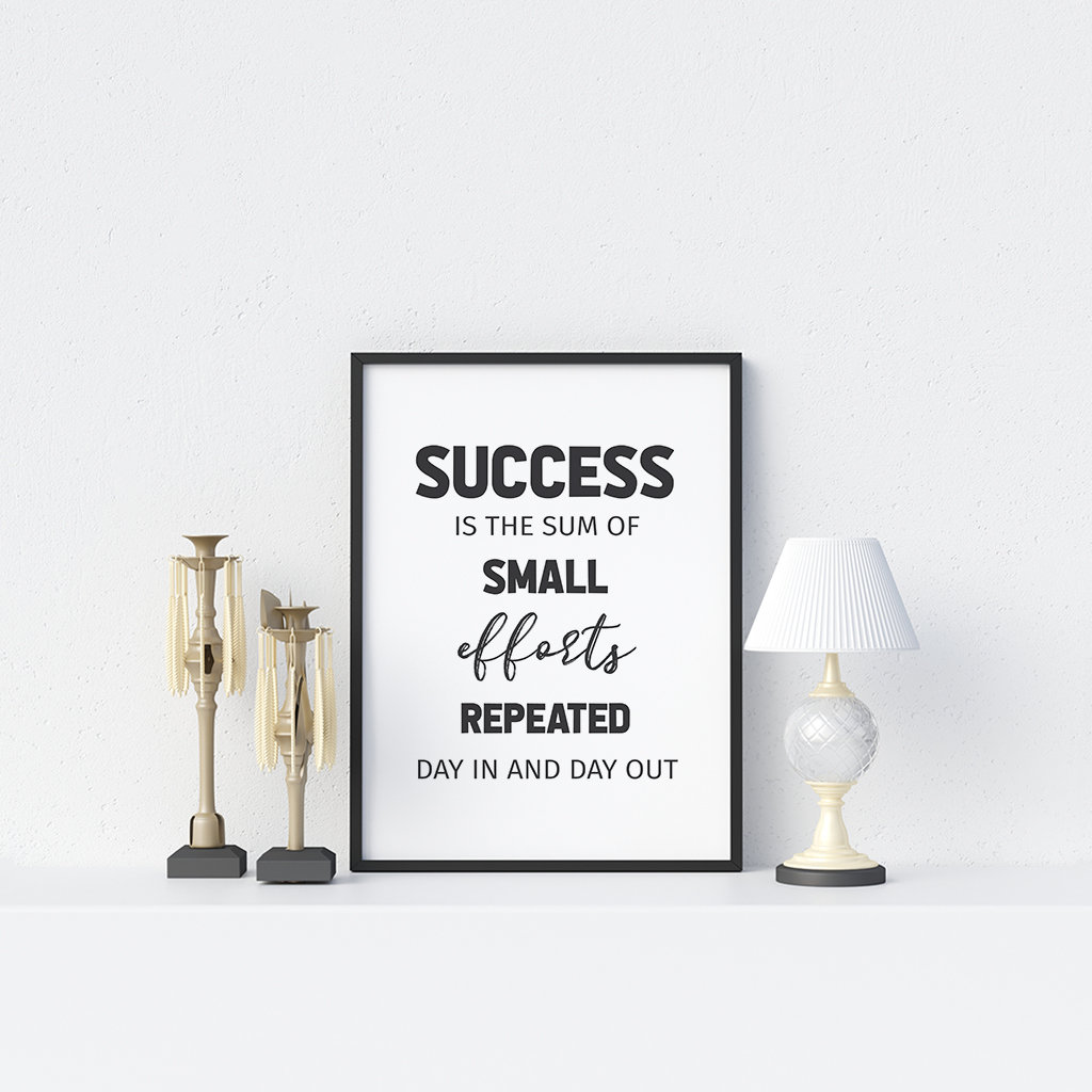 Success is the Sum of Small Efforts Repeated Day in and Day | Etsy
