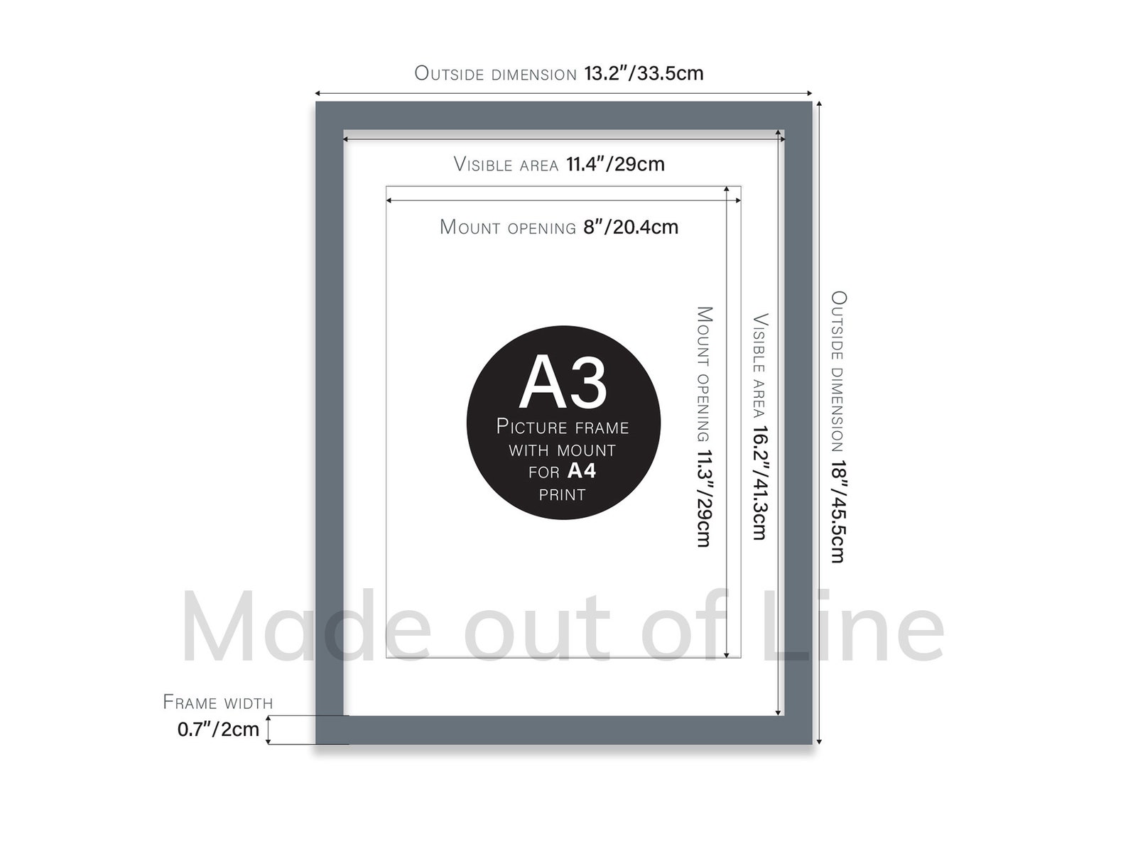 A3 Green Picture Frame Lilac A5 Photo Frame Blue A2 Photo | Etsy