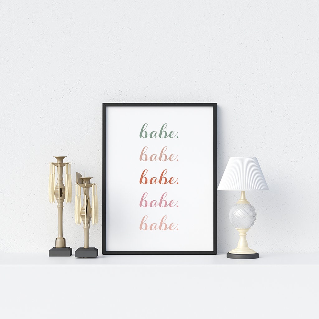 Babe. Feminism Poster Empowering Art Print Boss Poster Girl - Etsy