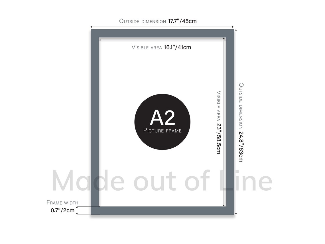 A2 Grey Picture Frame Large A2 Poster Frame Photo Frame Grey - Etsy UK
