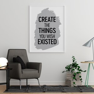 Create the Things You Wish Existed, Hard Work Print, Girl Boss Print ...