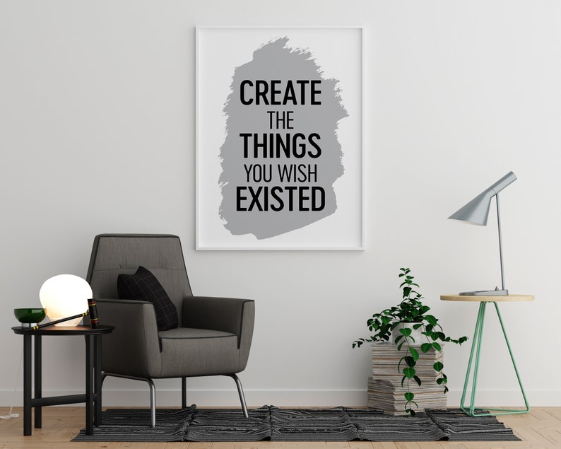 Create the Things You Wish Existed Hard Work Print Girl Boss - Etsy