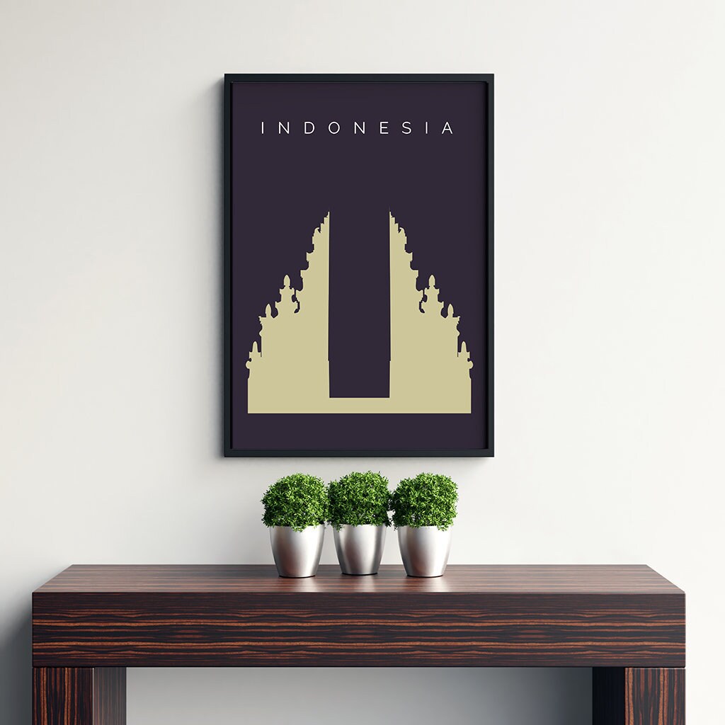 Indonesia Vintage Travel Posters Ubud Bali Indonesia Travel | Etsy