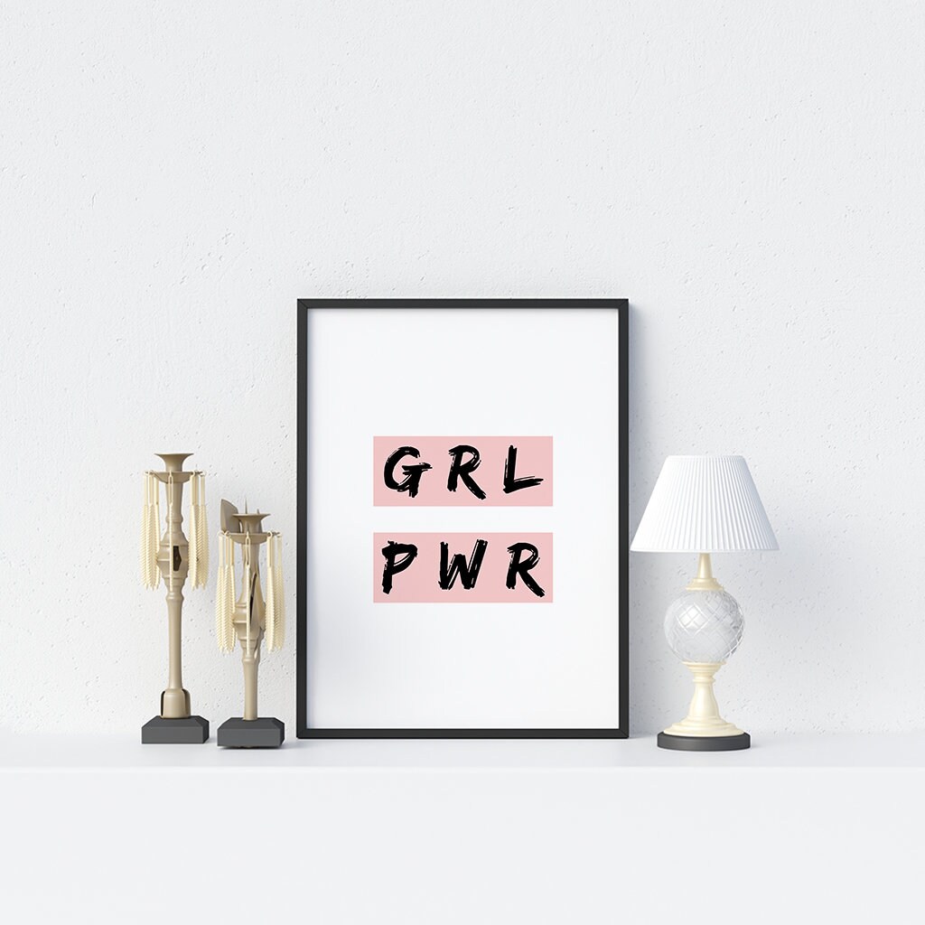 Grl Pwr Women Power Girl Power Art Print Strong Women - Etsy
