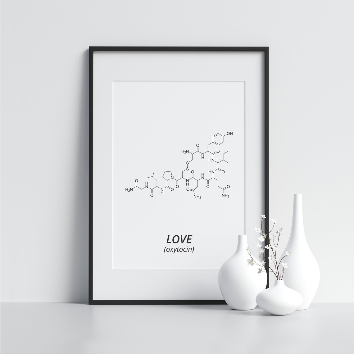 Love Molecule Poster Science Wall Decor Chemistry Art Nerd | Etsy